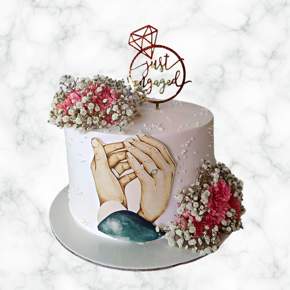 Just Engaged Cake – legateaucakes